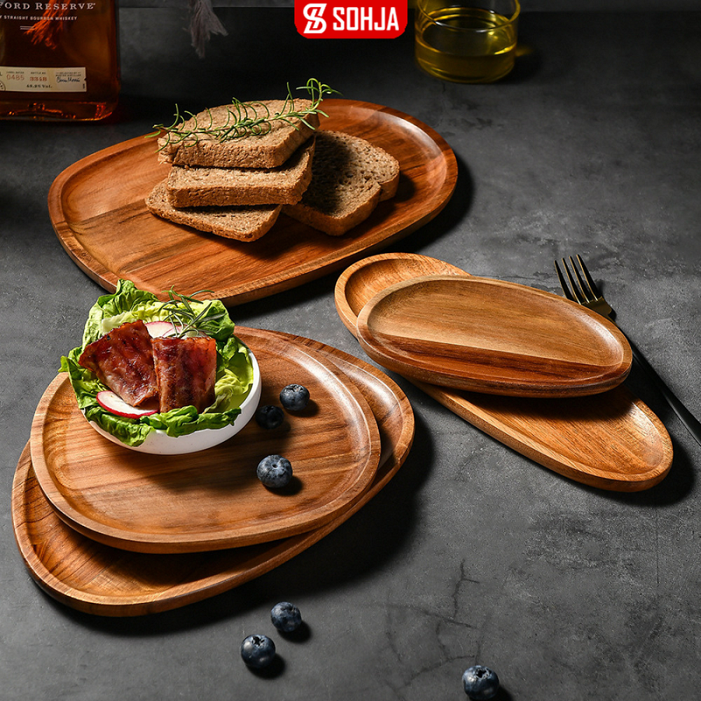 Khay gỗ đựng đồ ăn, đựng đồ decor khay chụp ảnh hiệu SOHJA - SPG13 ...