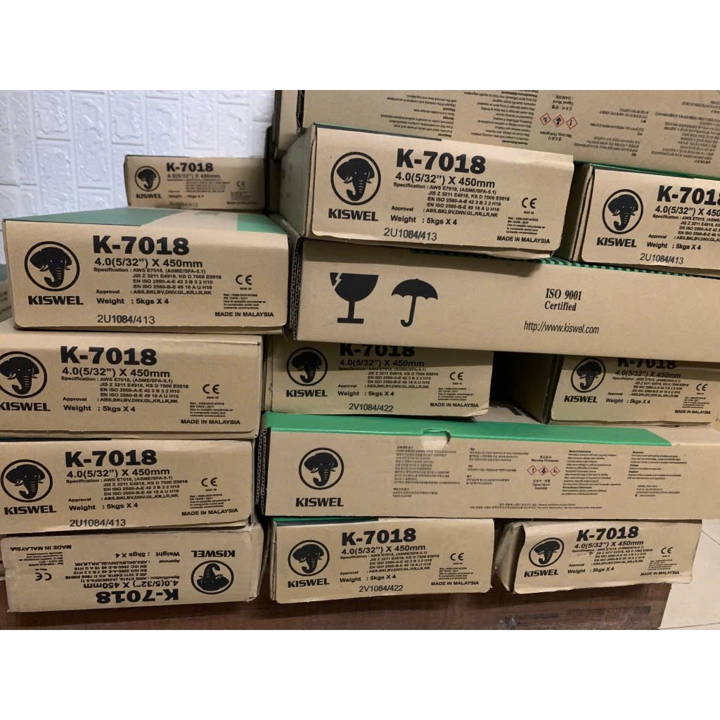 5kg Que hàn chịu lực K-7018 Kiswel đủ size | Shopee Việt Nam