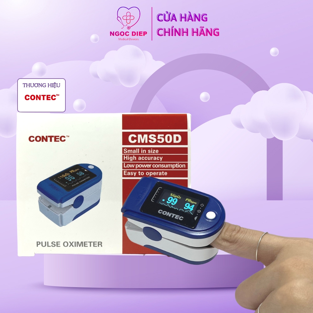 Máy đo SpO2 CONTEC CMS50D - Máy đo nồng độ oxy trong máu và nhịp tim qua đầu ngón tay | Shopee ...