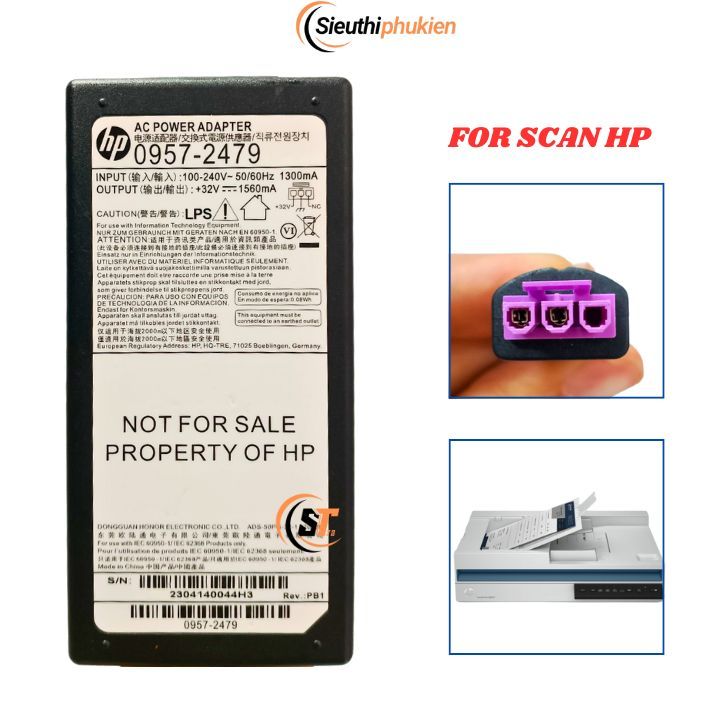 Bộ dây nguồn máy Hp ScanJet Pro 2600 F1 32v , adapter scan HP pro 2600 ...