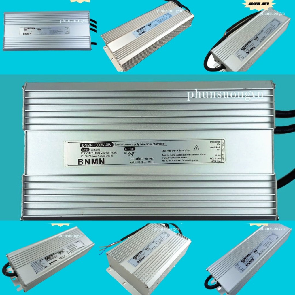 Nguồn chống nước cho vỉ phun sương 46V 48V 250W 400W 450W 720W 800W ...