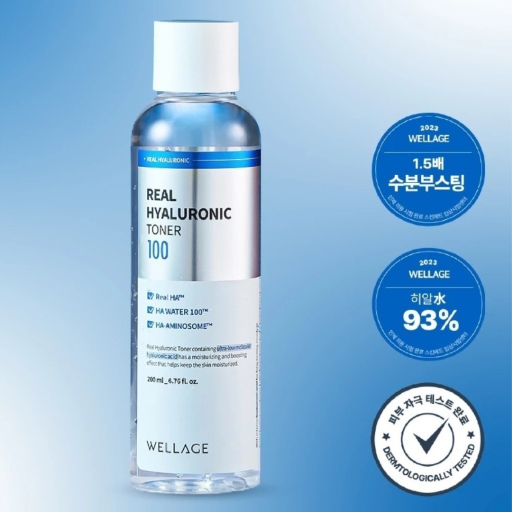 Toner Wellage Real Hyaluronic Blue Ampoule 100 Cấp Nước Tăng Cường Độ ...
