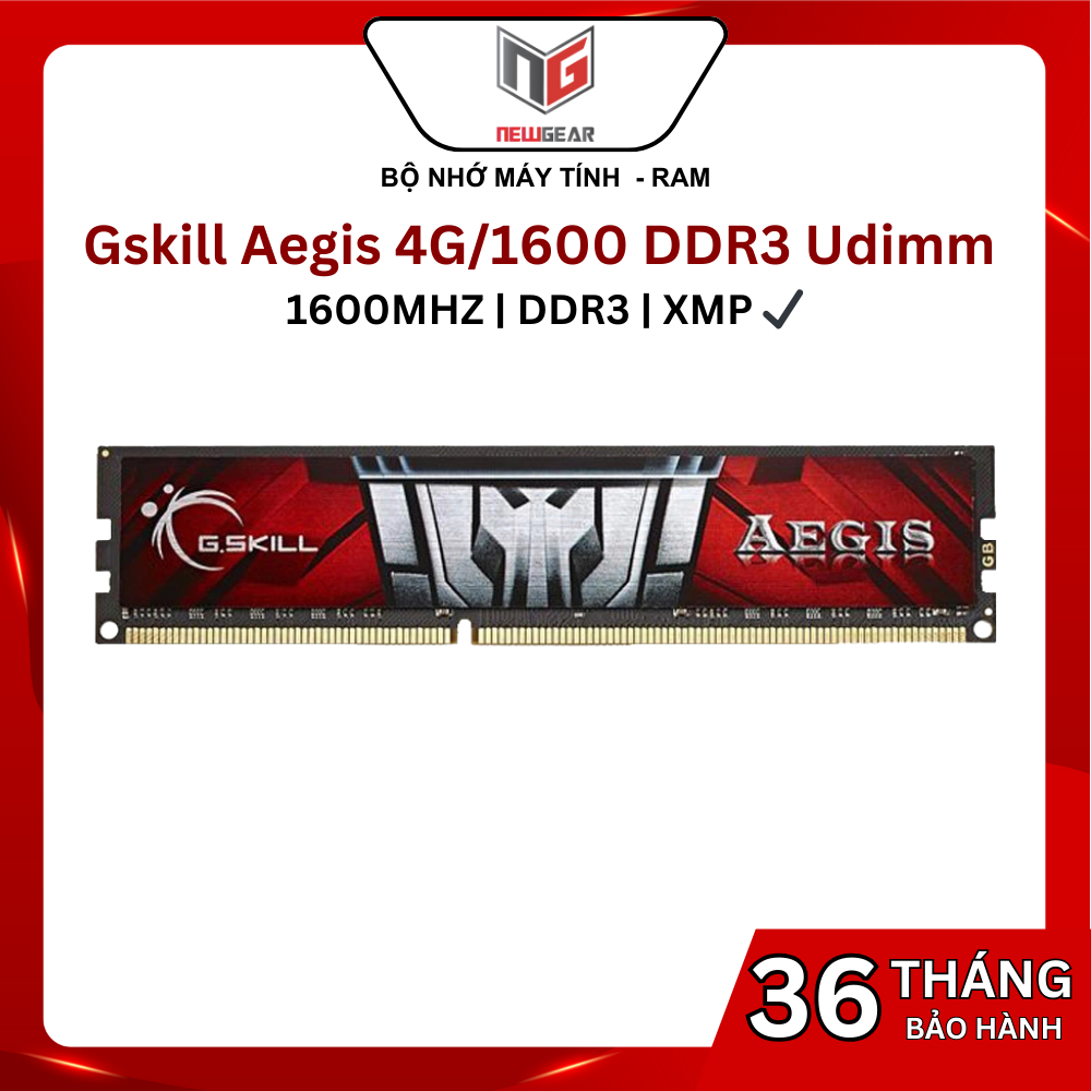 RAM Gskill Aegis 4G/1600 DDR3 Udimm (F3-1600C11S-4GIS) - Ổn Định, Hiệu Suất Cao | Shopee Việt Nam