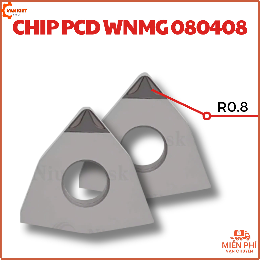 PCD WNMG080404/08 Mảnh chíp kim cương chạy tinh, bóng nhôm | Shopee ...