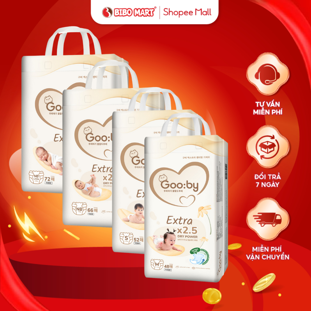 Bỉm Tã Dán Gooby Extra Thấm Hút Vượt Trội Chống Tràn Chống Thấm Ngược ...