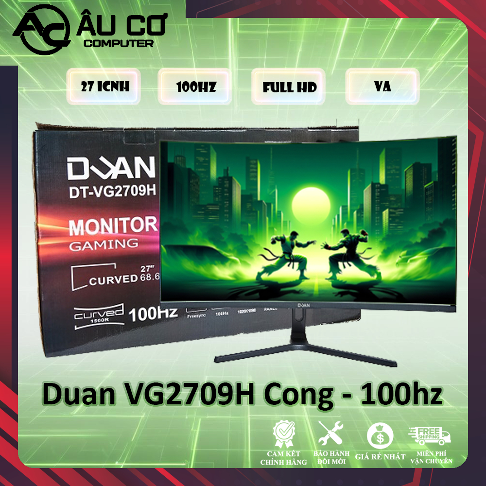 [GIẢM SỐC] Màn Hình Gaming CONG Full viền DUAN 27 inch DT-VG2709H (VA/100hz/FHD) - Bảo hành 24T ...