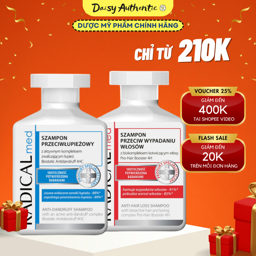 Dầu Gội Radical Med Anti Hair Loss Shampoo 300ml - Sạch Gầu, Giảm hư ...