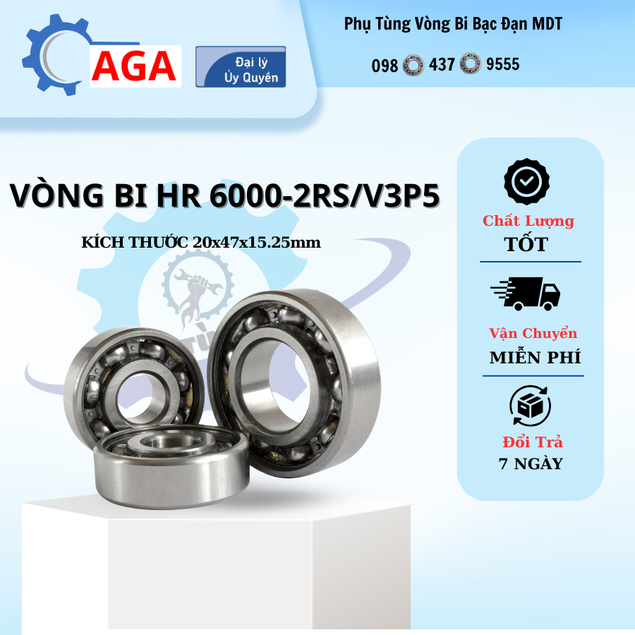 Vòng bi bạc đạn AGA 6000, 6001, 6002, 6003, 6004, 6005 2RS1/2Z/C3 ...
