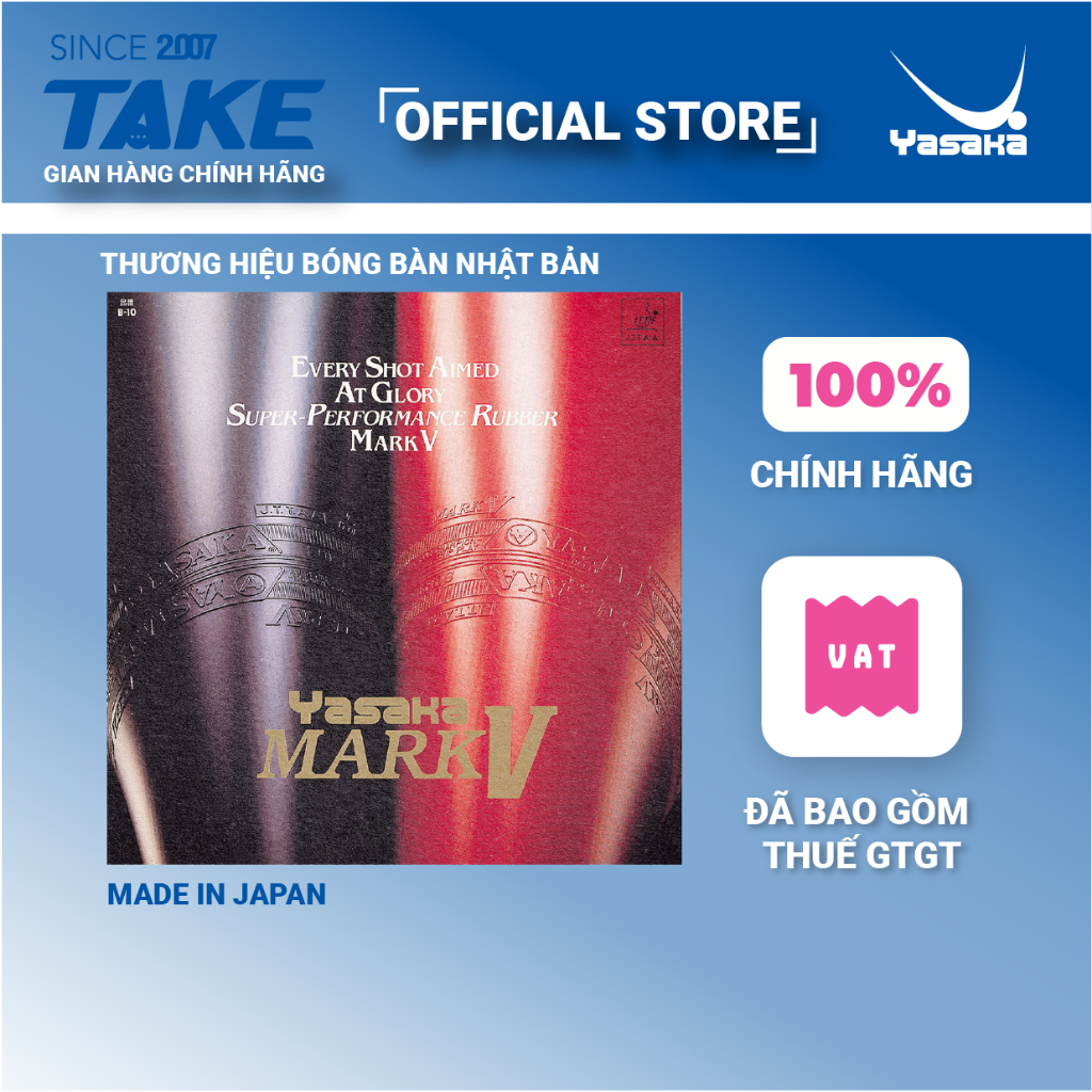 Mặt Vợt Bóng Bàn Yasaka MARK V Chính hãng MADE IN JAPAN | Shopee Việt Nam