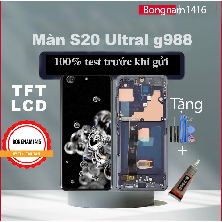 Màn Hình Samsung S20 Ultra / S20U 5G / G988 kèm bộ sửa và keo dán ...
