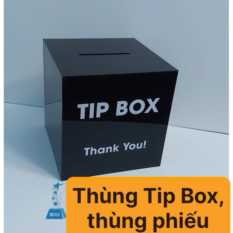 Thùng tip box mica, hộp tip box, có ổ khoá, nhiều màu sắc , nhiều kích ...