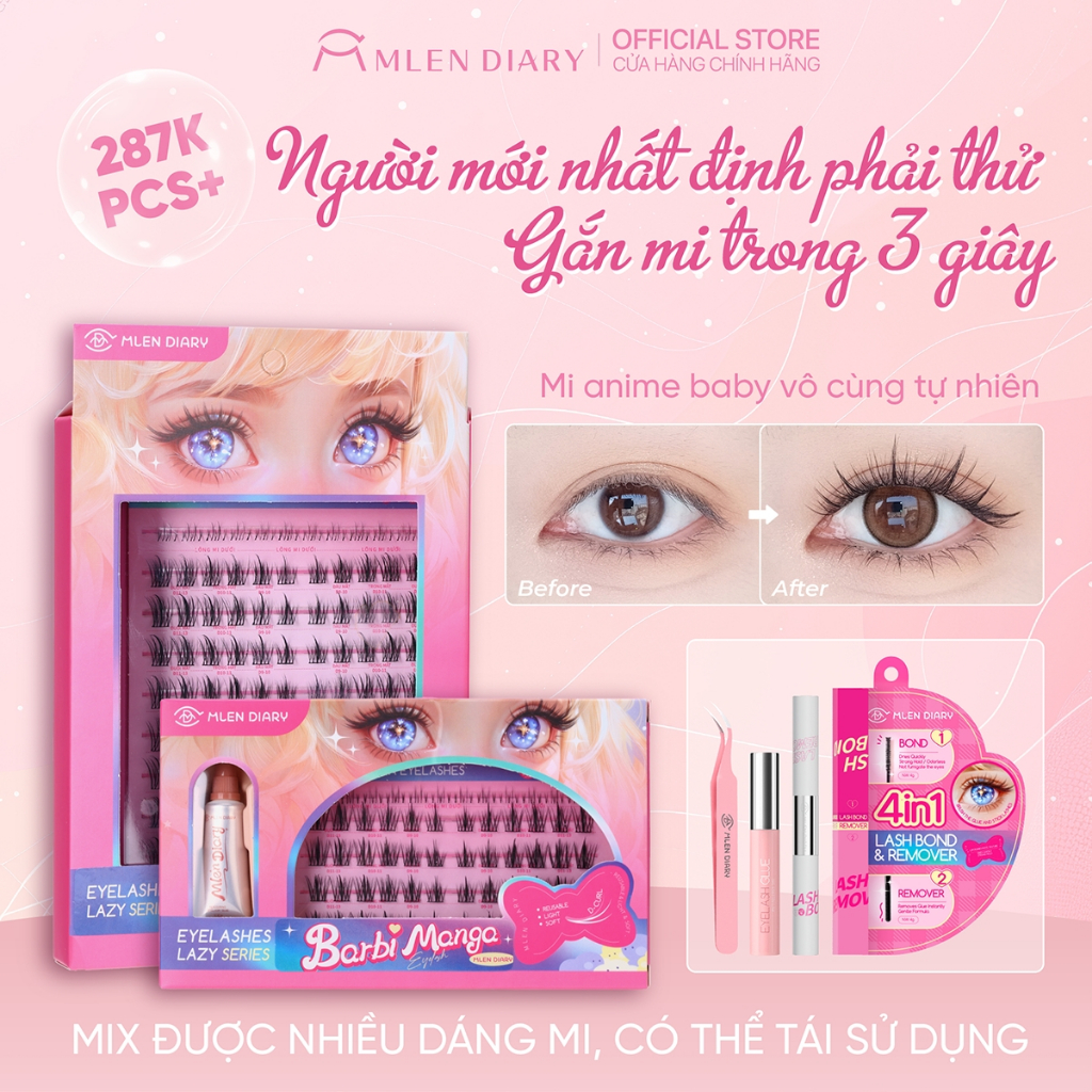 MlenDiary Mi giả Anime Hoạt Hình Dễ gắn tự nhiên cho người mới trang ...