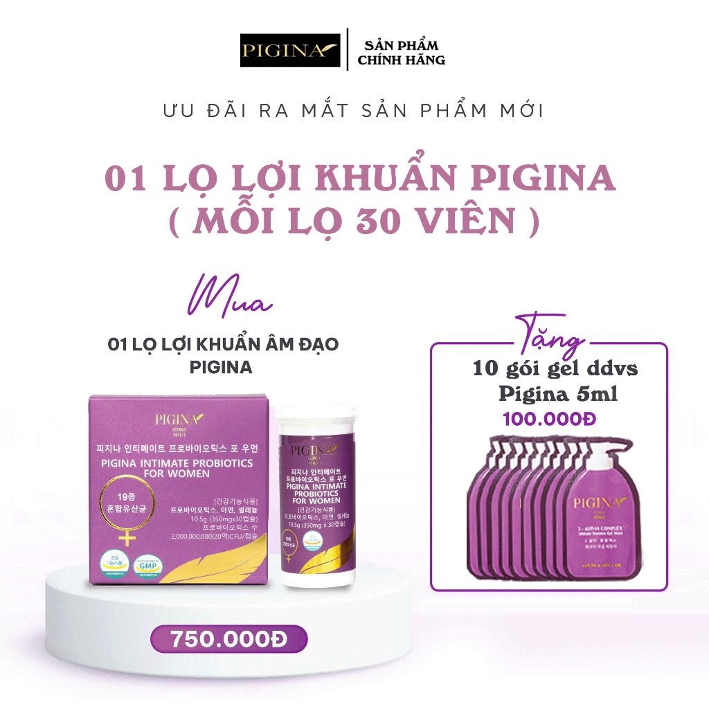 Viên uống bổ sung lợi khuẩn cho nữ Pigina – Pigina Intimate Probiotics ...