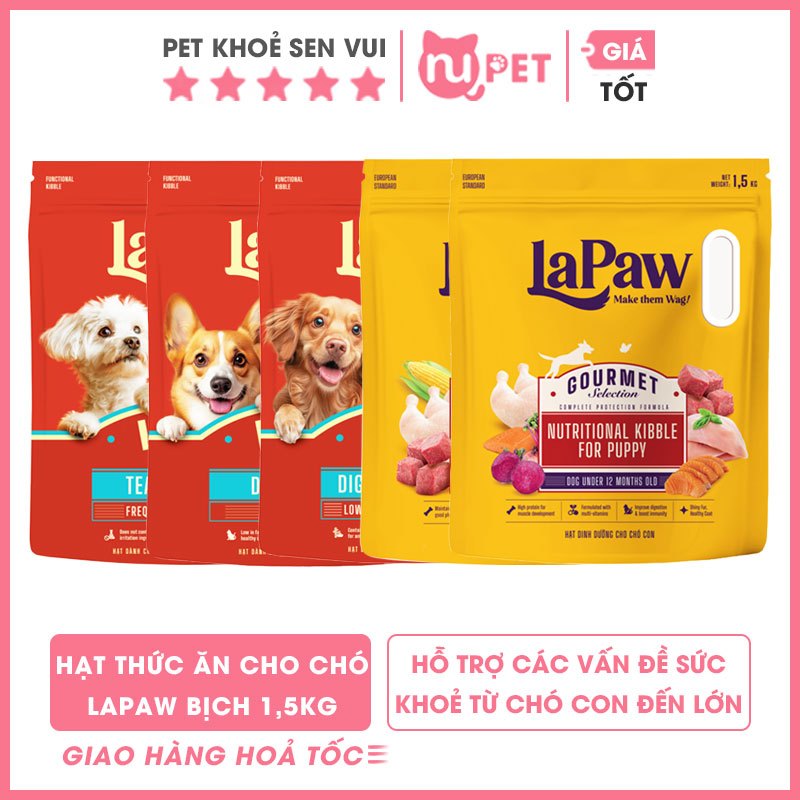 [Loại mới] Thức ăn hạt cho chó Lapaw 1kg5 - Giúp hỗ trợ các vấn đề sức ...