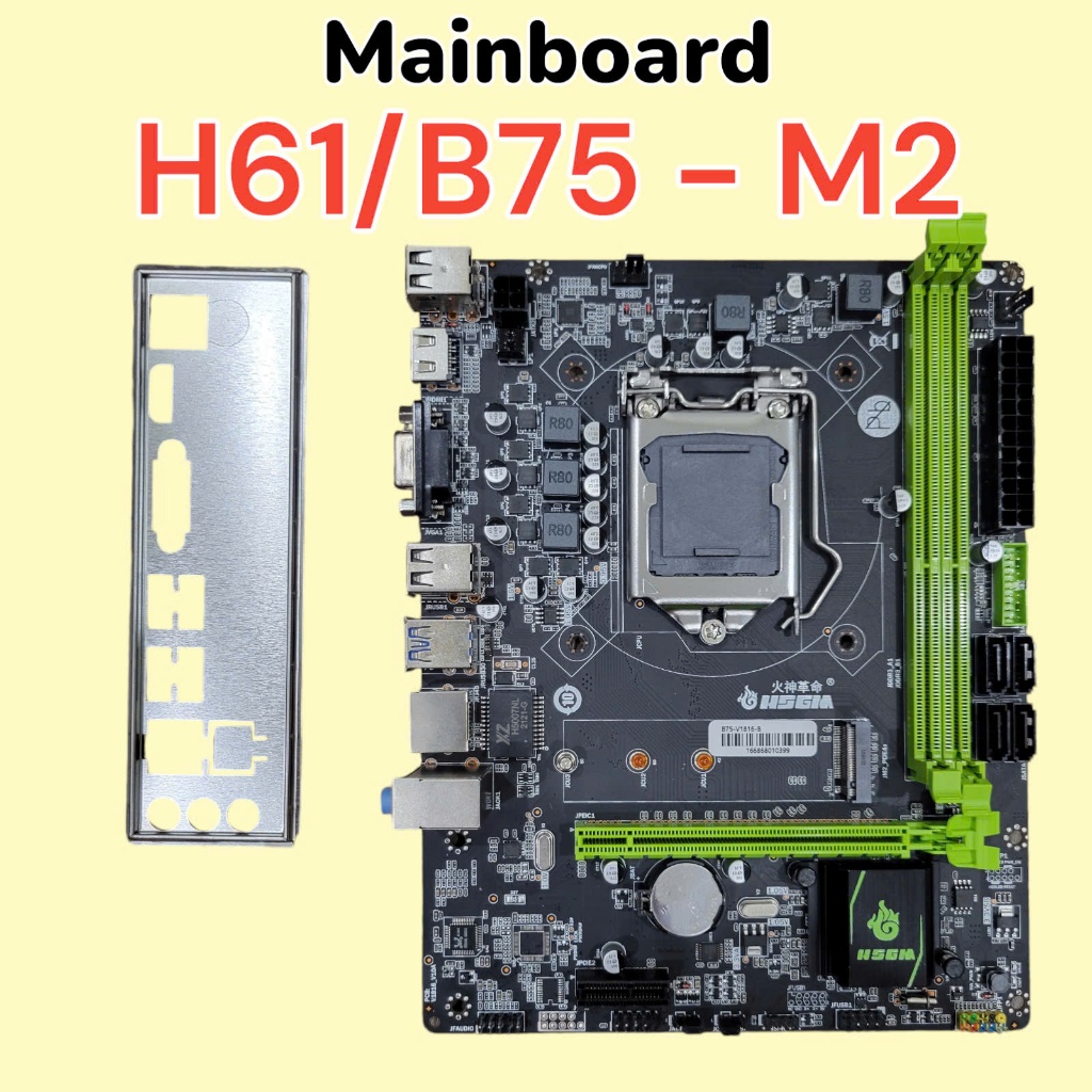 Mainboard B75 -M2 - Mới 100% - Rẻ Nhất Sàn - BH 12Th - Có Khe SSD M2 ...
