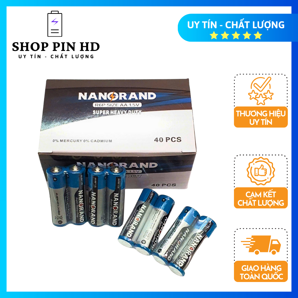 Pin AA Nangrand Carbon R6 hộp 40 viên - Shop Pin HD | Shopee Việt Nam