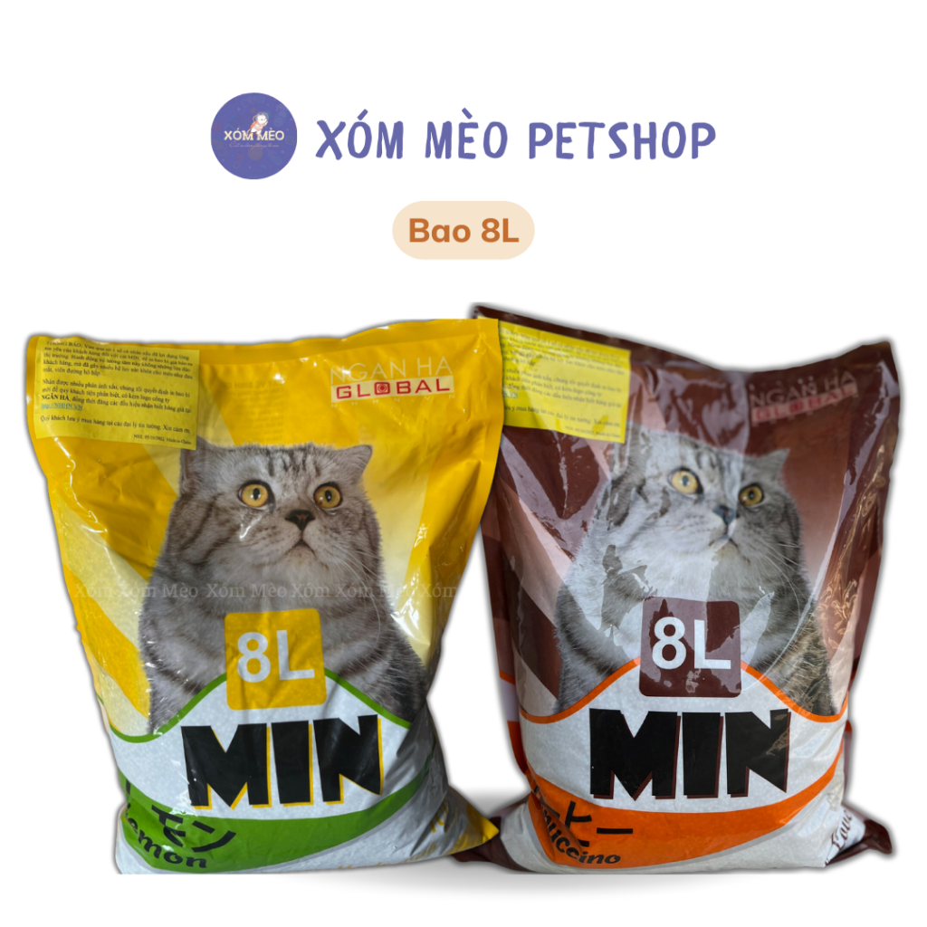 Cát vệ sinh cho mèo Min 8L, Công nghệ Nhật Bản, Bao Bì Mới - XÓM MÈO ...
