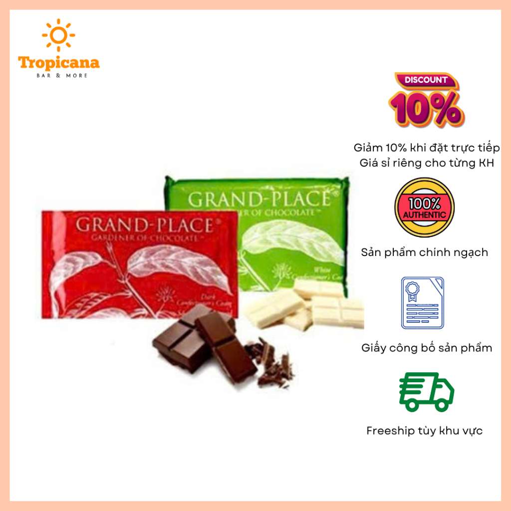 Socola Compound Trắng Grand Place - Thẻ 1kg [Khách đặt hỏa tốc tránh ...