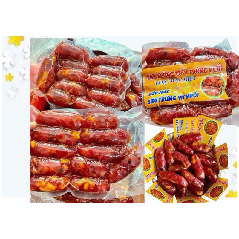 2Kg Lạp xưởng Trứng muối đặt biệt tươi sấy dẻo (Đặc sản Cai Lậy - Tiền Giang) ( 2kg gồm 4 túi ...
