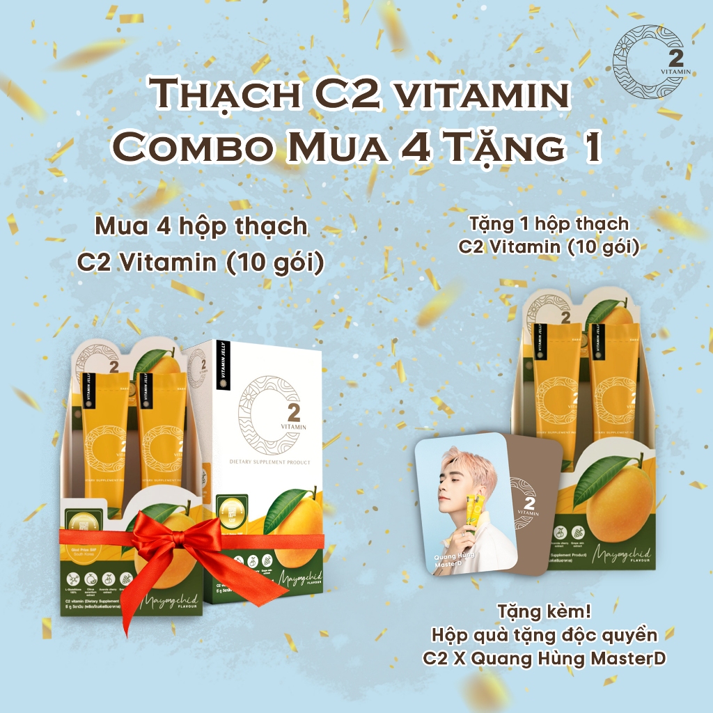 [Deal Mua 4 tặng 1] Thạch dưỡng da ăn liền C2 Vitamin Jelly Marian Plum ...