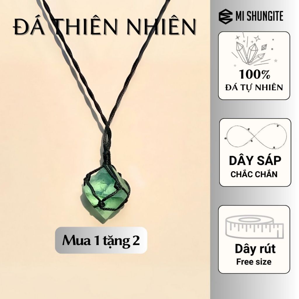 Dây chuyền thạch anh Fluorite thô hình bát giác, Fluorite thiên nhiên ...