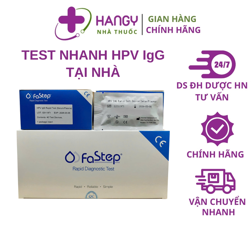 Kit Test nhanh HPV FASTEP giúp phát hiện kháng thể IgG đặc hiệu với các ...