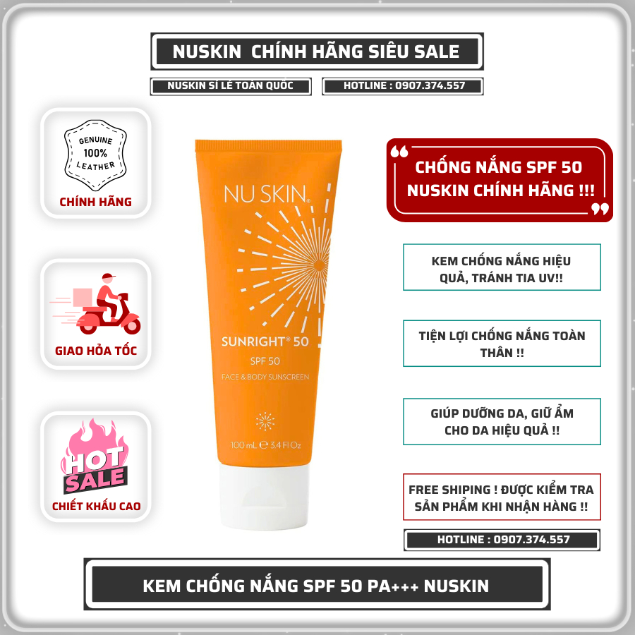 Kem Chống Nắng Nuskin Sunrigh SPF50 Pa+ | Shopee Việt Nam