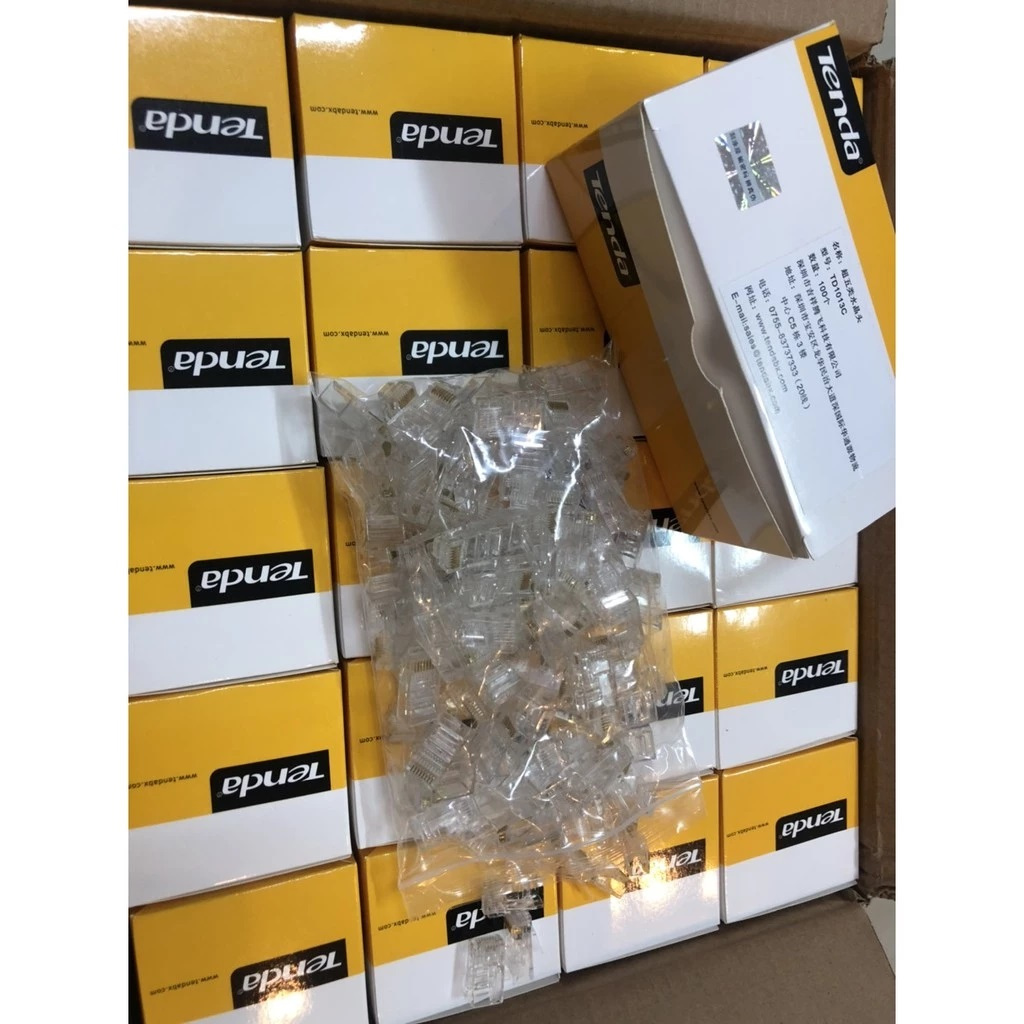 Combo 10, 20, 50, 100 Hạt mạng Tenda RJ45 Cat5e Cat6 _Hạt mạng Tenda ...