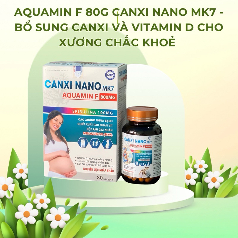 Viên uống Canxi hữu cơ Nano MK7 Aquamin F 800mg - Hộp 30 viên, DP | Shopee Việt Nam