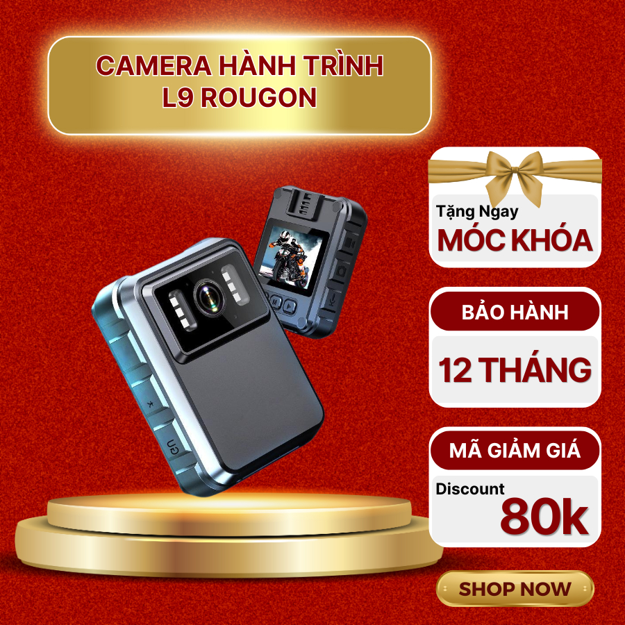 Camera hành trình 2K L9 ROUGON, Camera kỹ thuật số 2K, Camera mini pin trâu, Siêu nét, Chống ...
