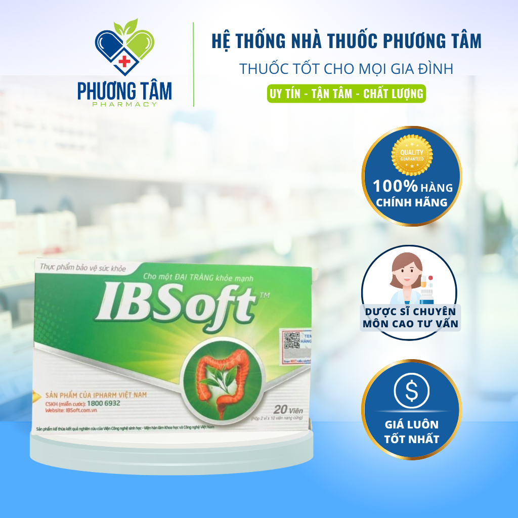 Viên đại tràng IBSoft tốt cho tiêu hóa 20 viên | Shopee Việt Nam