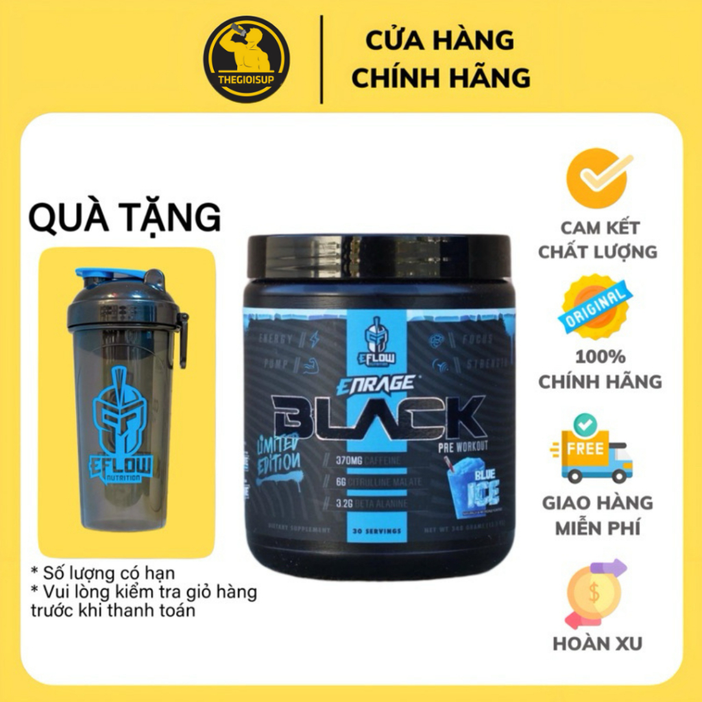 Eflow Enrage Black Pre Workout Tăng Sức Mạnh Cơ Bắp Giúp Bạn Khỏe Hơn ...