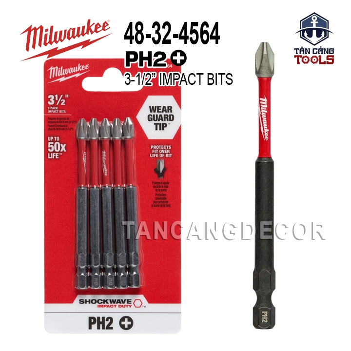 Mũi Bắt Vít Milwaukee PH2 89 mm 48 - 32 - 4564 ( 1 Cái ) | Shopee Việt Nam