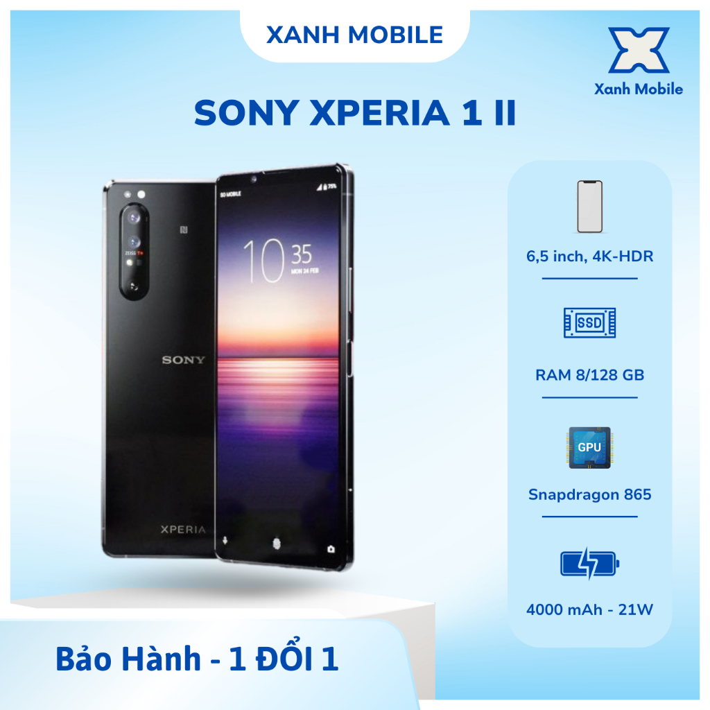 Điện thoại Sony Xperia 1 II (X1 Mark 2), ram 8/128 GB, Snapdragon 855, màn hình 4K Full HD siêu ...