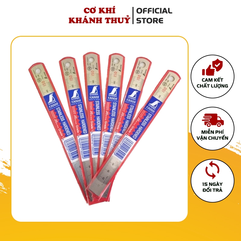 Thước lá thép kỹ thuật không gỉ Shinwa (150 mm), hàng nhập khẩu chính hãng Nhật Bản | Shopee ...