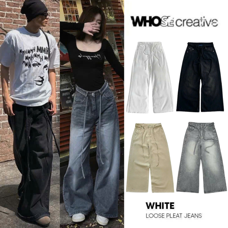 WIDE STRAIGHT JEANS WHOSE - Quần jeans ống đứng wide fit Whose Studio ...
