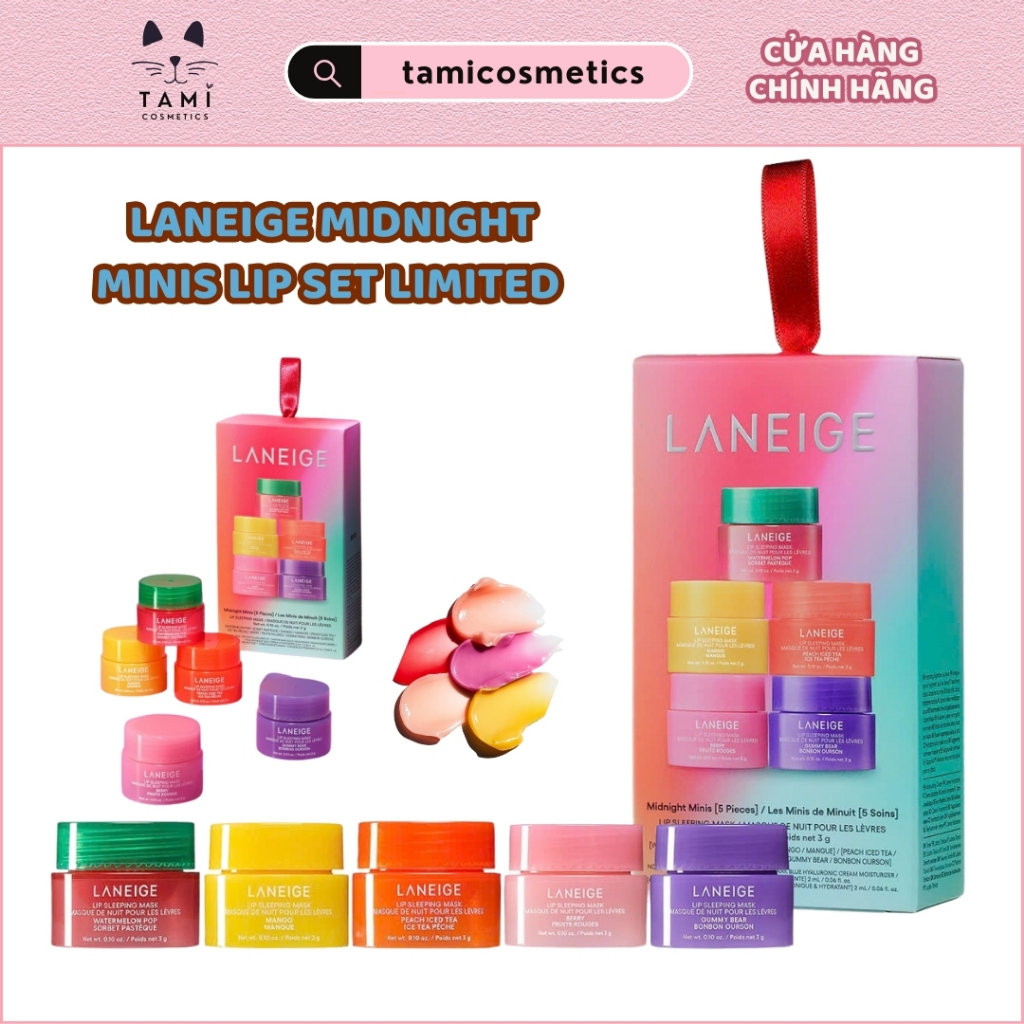 Set Mặt nạ ngủ môi mini Laneige Midnight Minis Lip Set Limited | Shopee ...