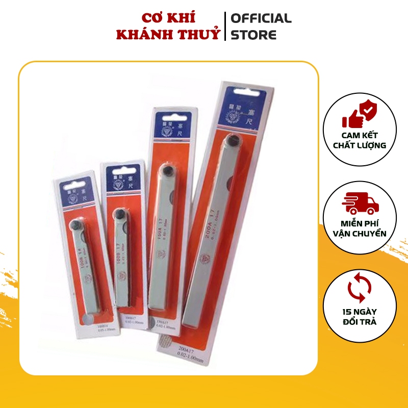 Thước đo khe hở (căn lá) đo từ 0.02-1.0mm 17, đủ loại chiều dài 10cm, 15cm, 20cm, 30cm | Shopee ...
