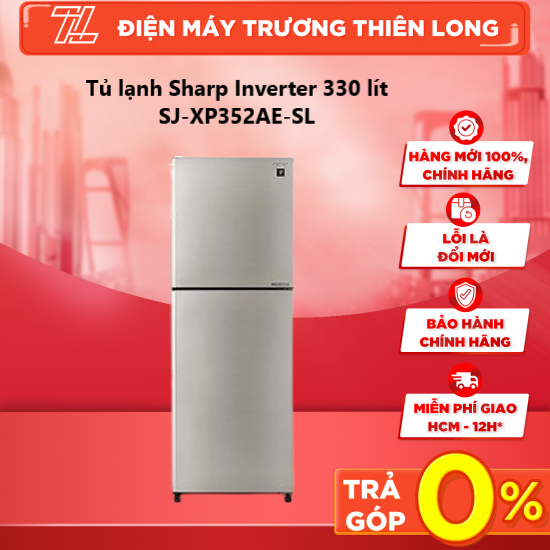 SJ-XP352AE-SL - Tủ Lạnh Sharp Inverter 330 lít - Giao Hàng Toàn Quốc - Bảo Hành Chính Hãng ...