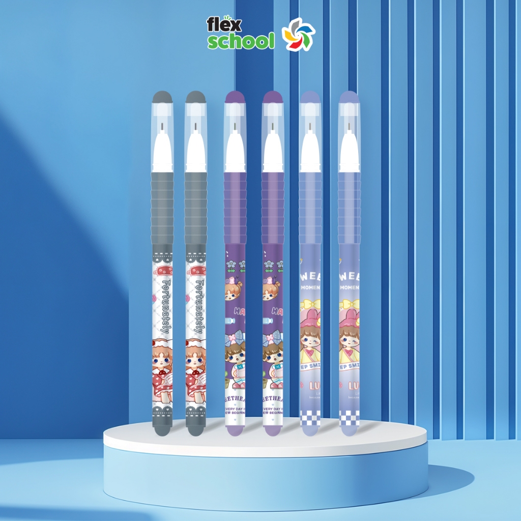 Combo 10 Bút gel xóa được Flex School FLEX-GELE002 - Viết mực bôi được ...