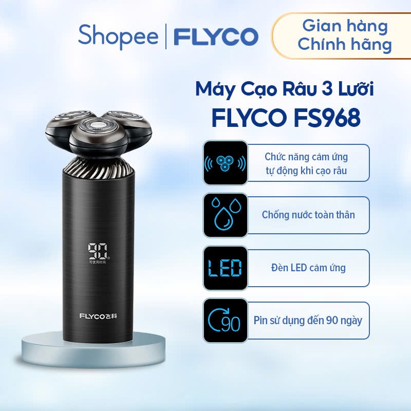 Máy Cạo Râu Cao Cấp Flyco FS968 Khởi Động Cảm Ứng Thân Máy Kháng Nước - Hàng Chính Hãng | Shopee ...