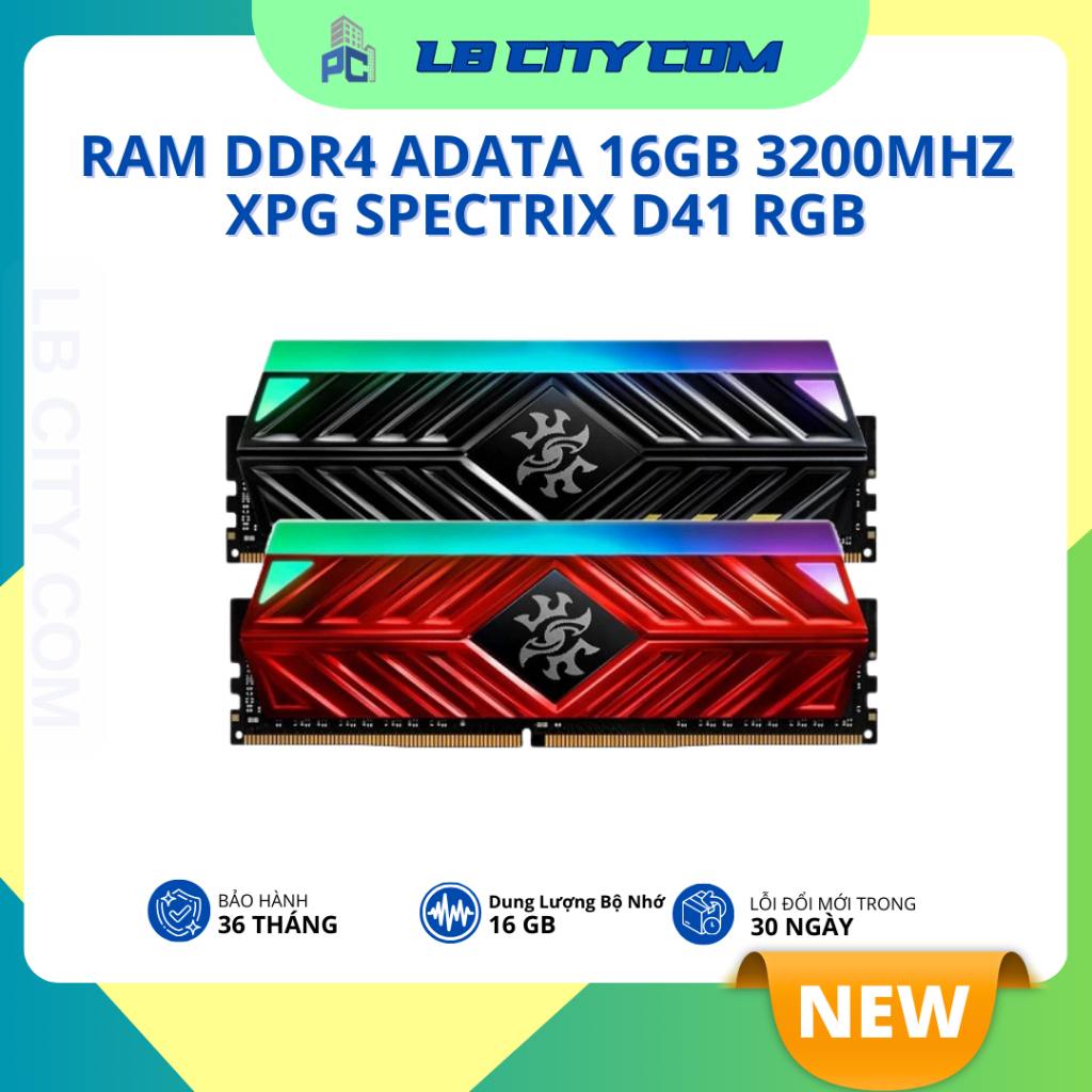 Ram DDR4 Adata 16GB 3200Mhz XPG Spectrix D41 RGB Grey | Shopee Việt Nam