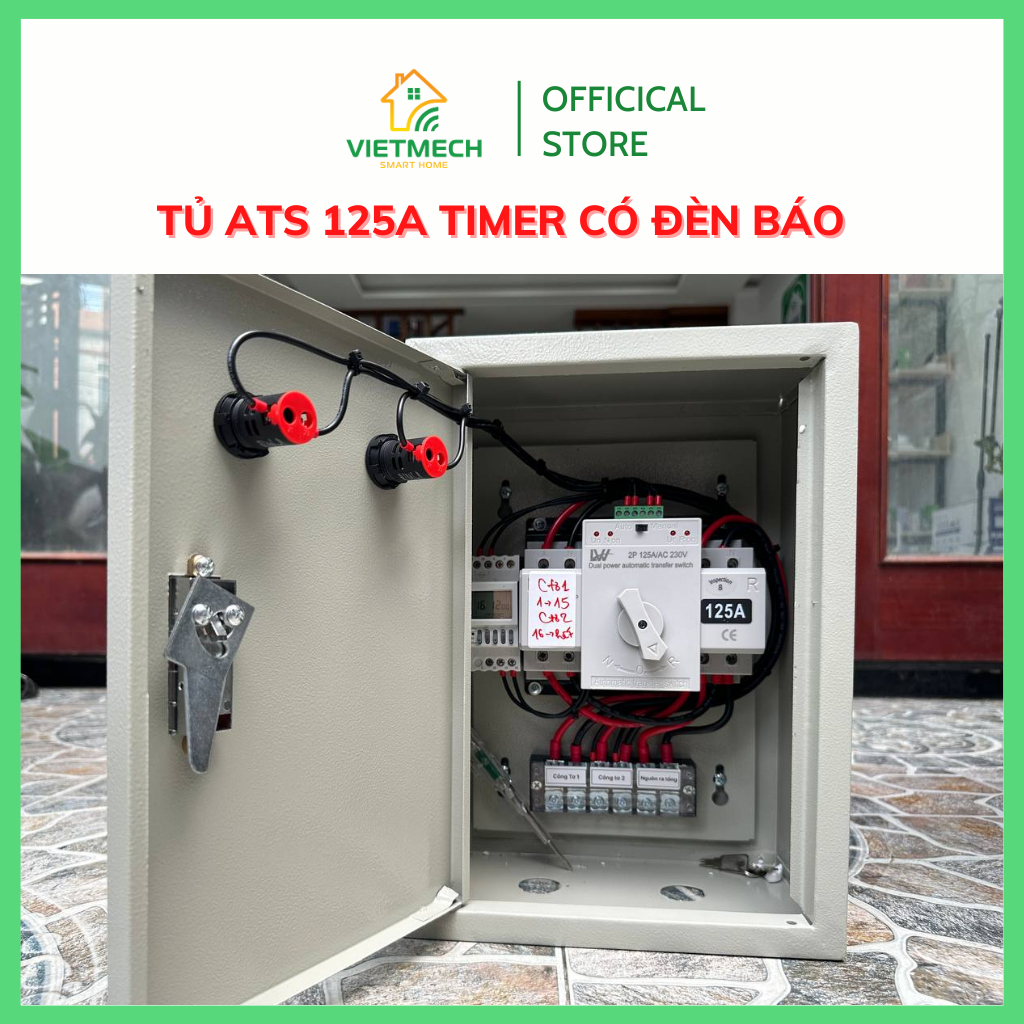ATS 125A Có Tủ Và Đèn Báo - Đảo Nguồn Tự Động Cho 2 Công Tơ Điện Qua ...