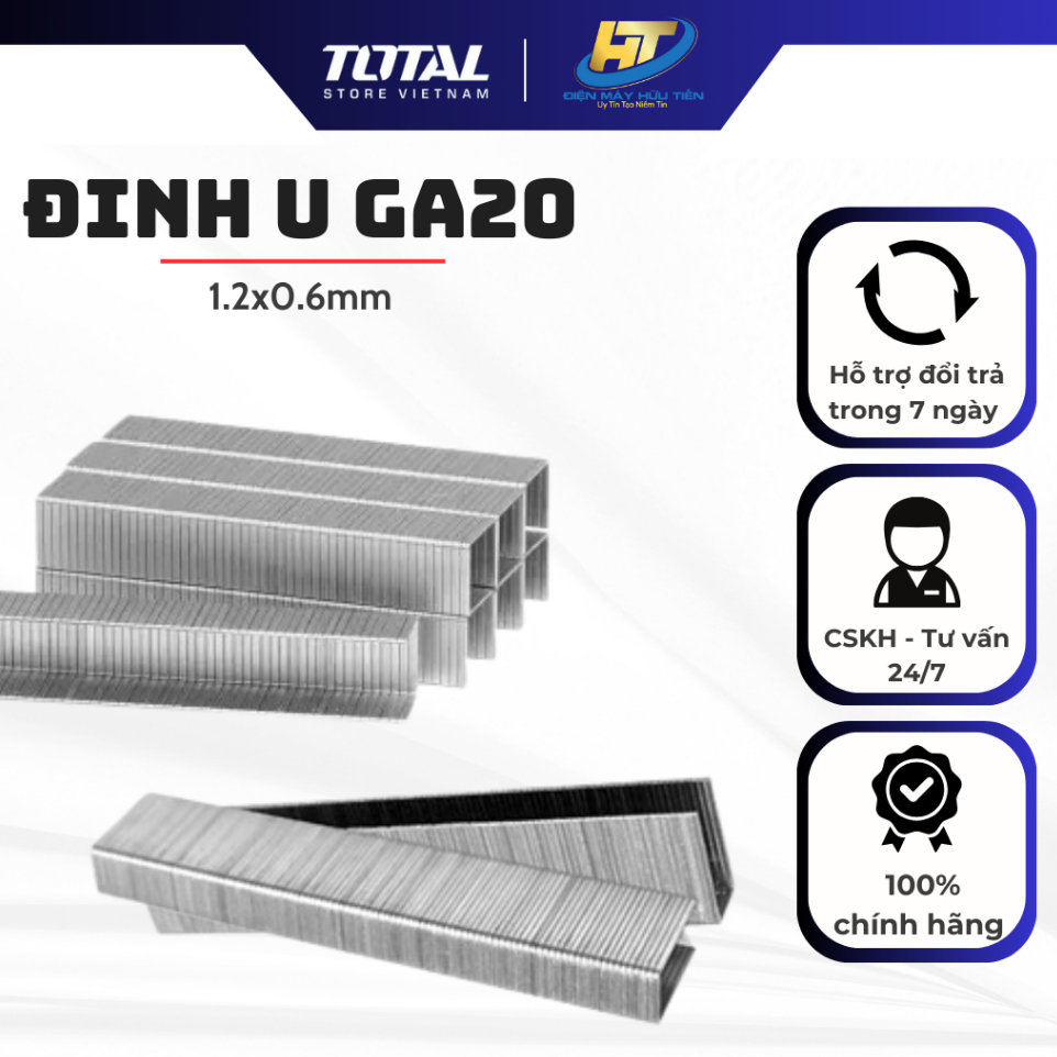 Đinh ghim bấm vuông TOTAL dùng cho kìm bấm ghim - LOẠI TỐT | Shopee ...