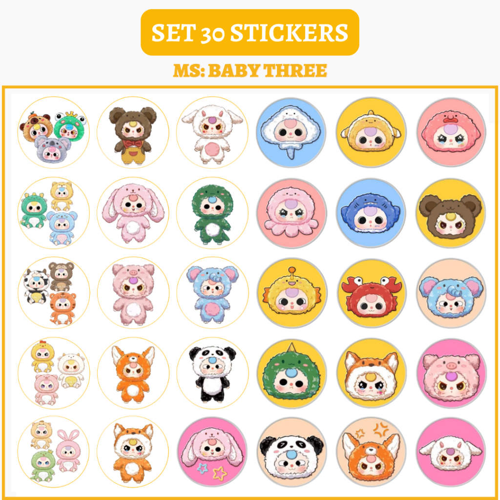 sticker baby three - 30 hình | Shopee Việt Nam