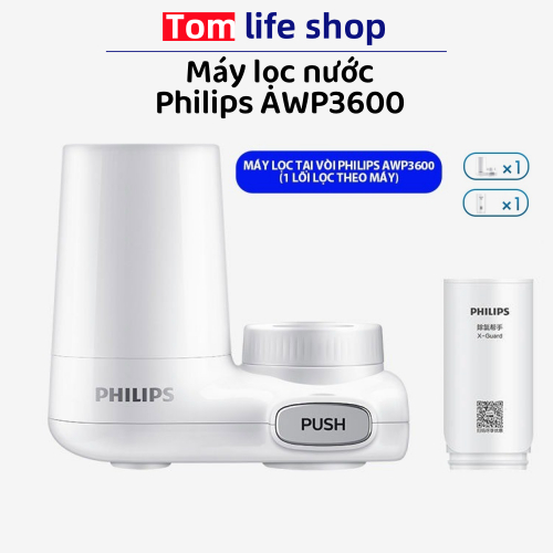 lõi lọc nước Philips AWP3600 Thiết bị lọc nước tại vòi ，1 Lõi lọc than ...