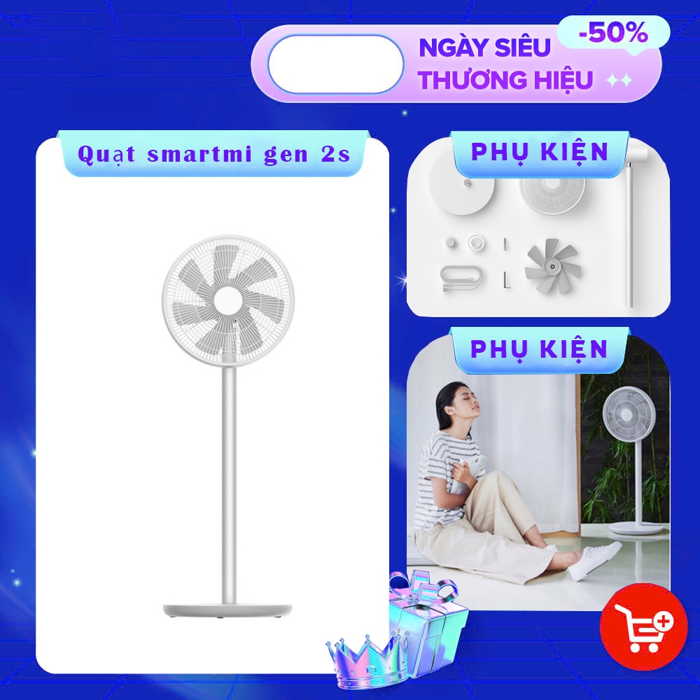 [Bản quốc tế] Quạt Cây Thông Minh Smartmi Gen 2S, Pin 2800mAh, Wifi ...