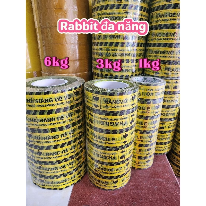 Băng keo dán HÀNG DỄ VỠ loại 1kg,3kg,6kg/cây (mỗi cây 6 cuộn) | Shopee Việt Nam