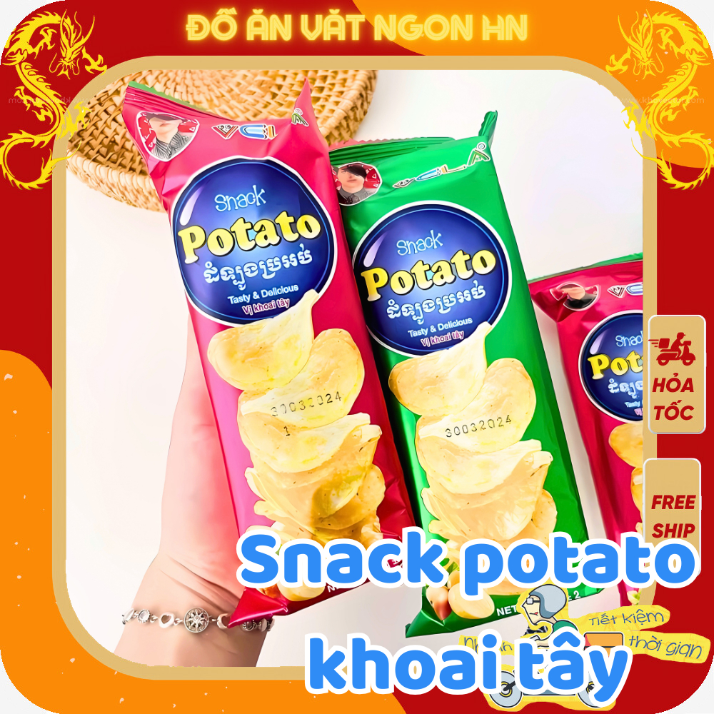 Snack potato khoai tây lát vela bim bim ăn vặt cổng trường ngon giòn ...
