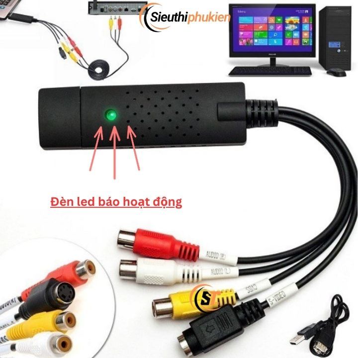 Cáp Ghi Hình - Cáp USB Easycap 2.0 Ghi Video Từ Camera, Tivi Vào Máy ...